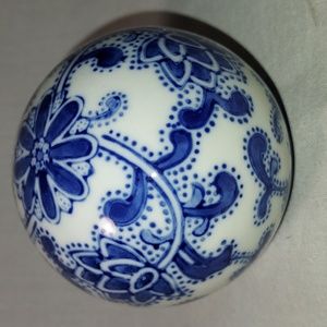 Vintage Delft Orb Ball | Accents | Vintage Delft Decorative Orb Ball ...
